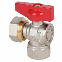 Кран шаровой с гайкой накидной угловой полнопроходной (бабочка) MVI Premium 3/4"