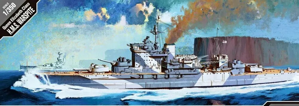 Academy 14105 1/350 HMS Warspite Queen Elizabeth class сборная модель корабля