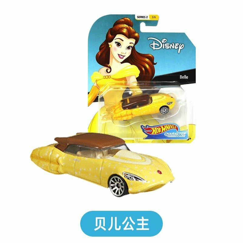 Hot Wheels X Disney, Литая модель автомобиля игрушка, Масштаб 1:64(Принцесса Белль)
