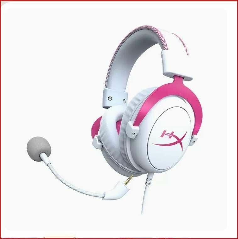Игровые наушники проводные HyperX x Cloud II, Цвет: розовый