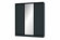Шкаф-купе для одеждый 3-х дверный Hoff Home, 200х229,5х59,5 см, чёрный, серебро