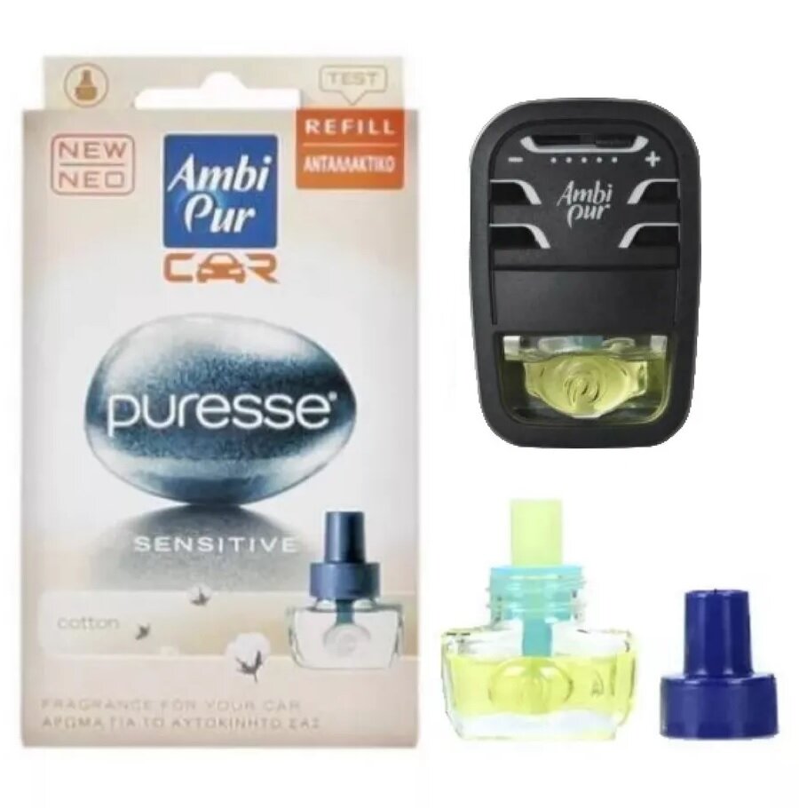 Ароматизатор в автомобиль Ambi-pur Хлопок в сборе