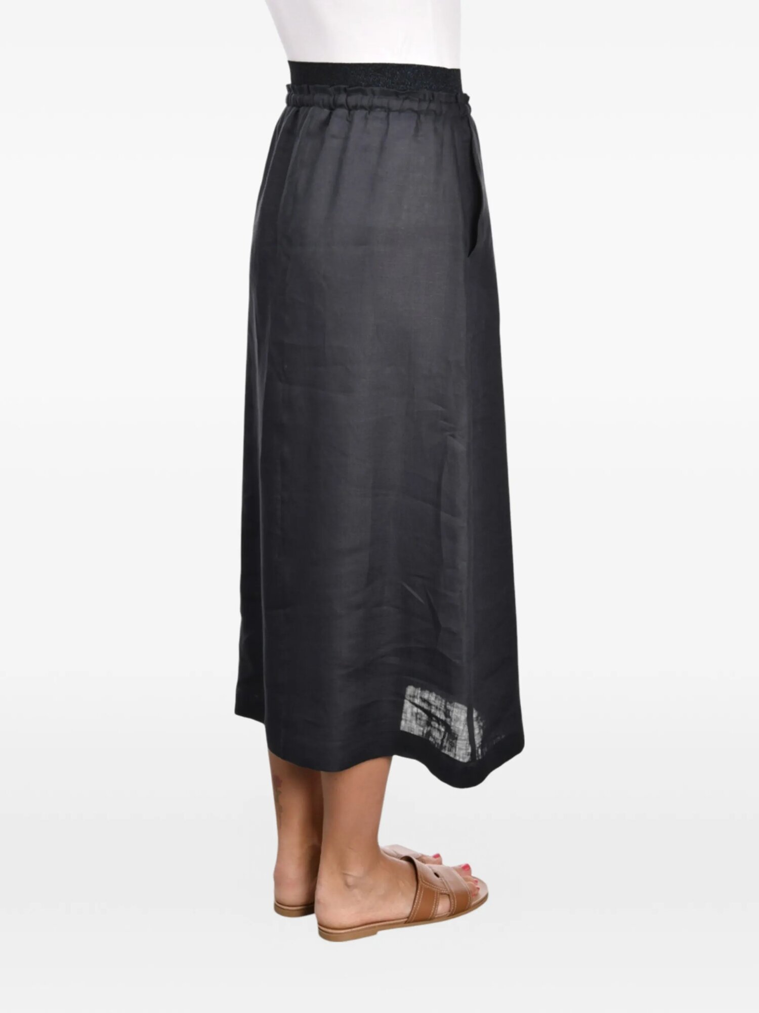 Юбка Gran Sasso Drawstring midi skirt, размер 42, blue — фото 1