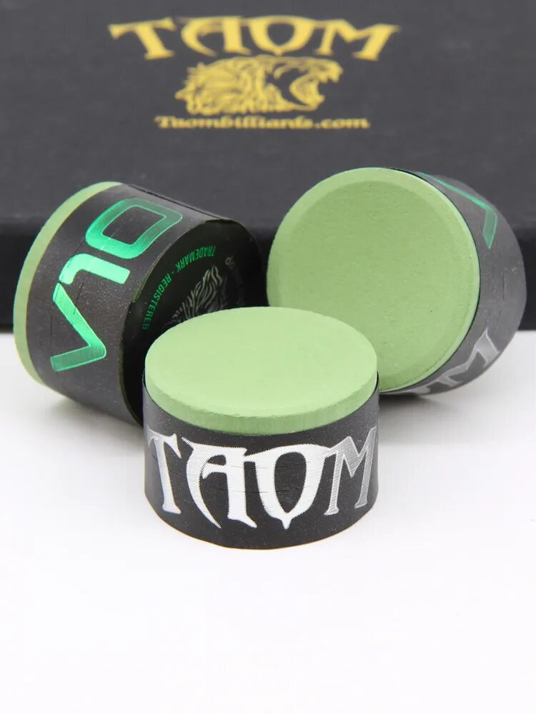 Мел бильярдный Taom V10 Green для русского бильярда 1 шт красивый зеленый цвет