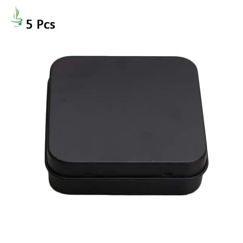 Чехол для средств личной гигиены из луженой стали, 5 шт, черный