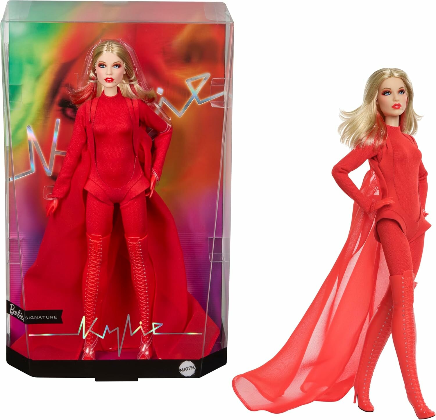 Barbie Signature Kylie Minogue Коллекционная кукла в красном наряд для музыкального клипа Padam Padam