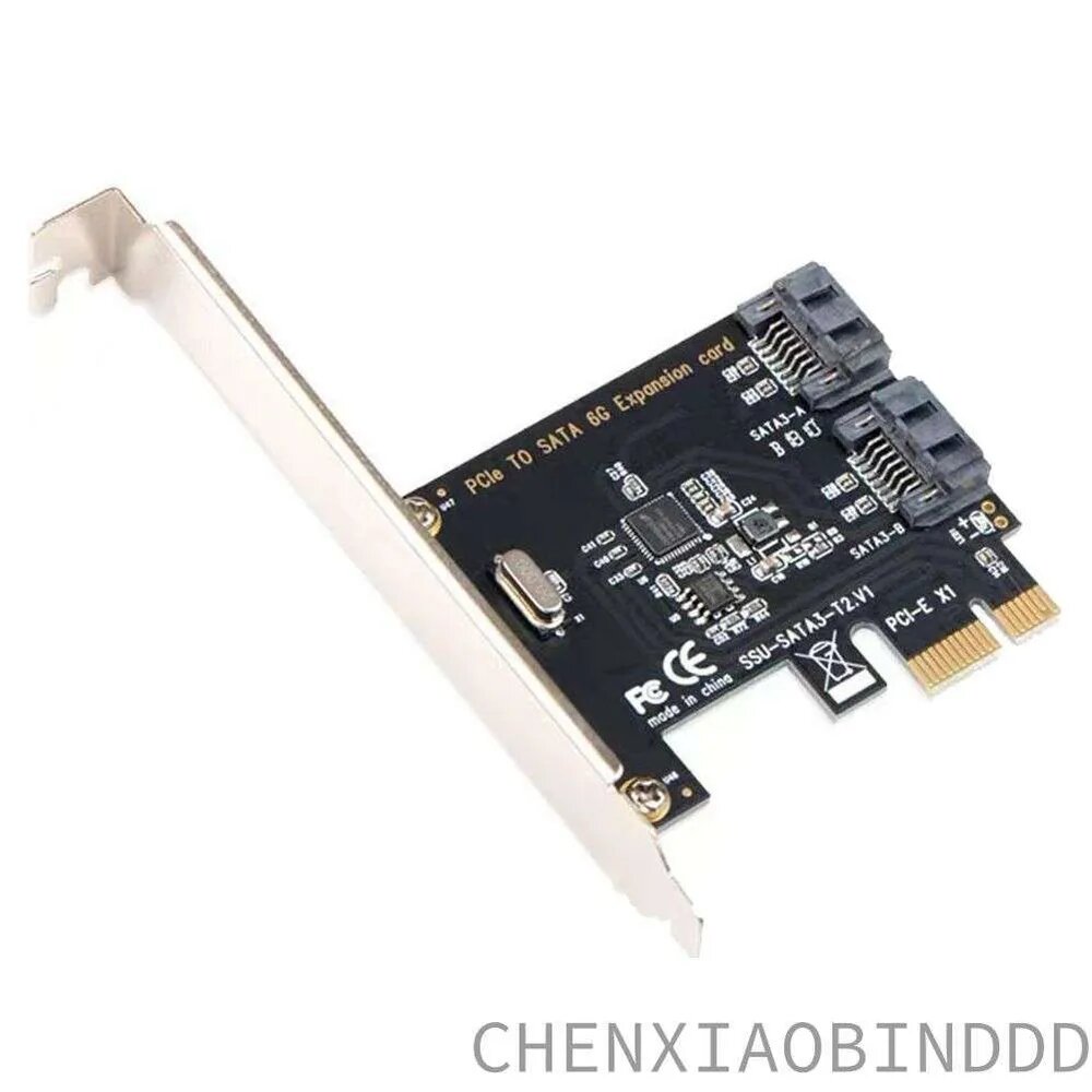 Карта PCIE-SATA Адаптер PCI-E Преобразователь PCI Express в SATA3.0 2-портовый а