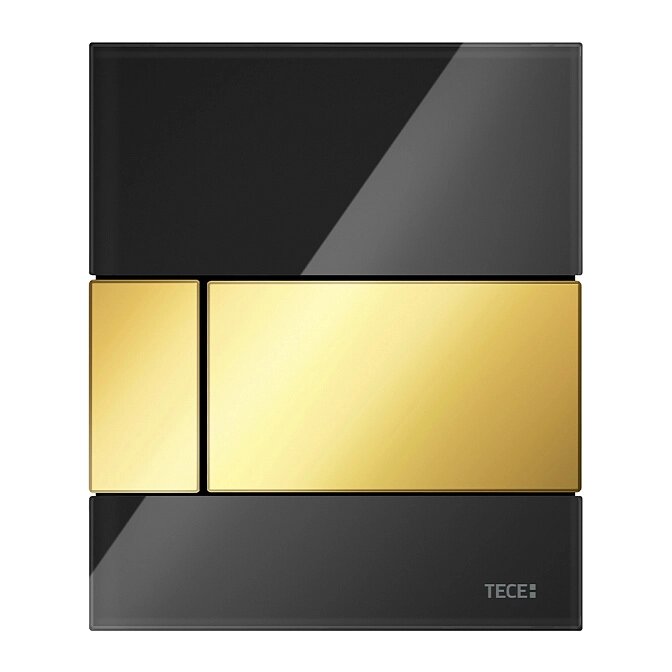 Кнопка для инсталяции TECE Square Urinal 9242808 черное стекло, цвет золото
