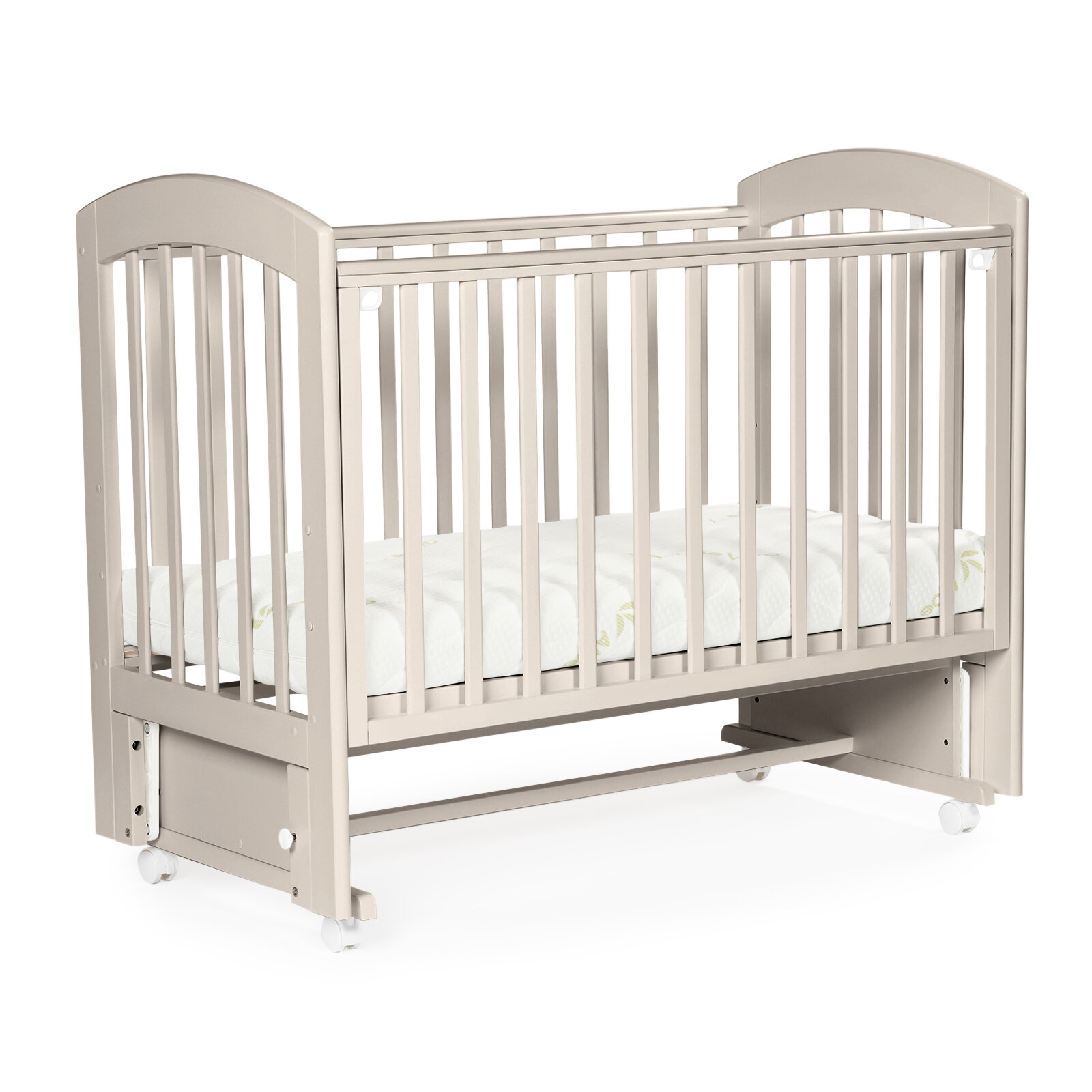 Кроватка для новорожденных BEBIZARO REGENCY CAPPUCCINO Универсальный маятник (ШхГхВ) 125х67х105 см