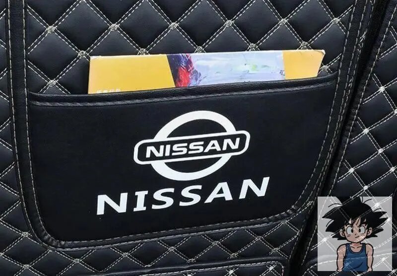 Автомобильный чехол в багажник для Nissan, черный, кожаный, для легковых автомобилей — фото 1