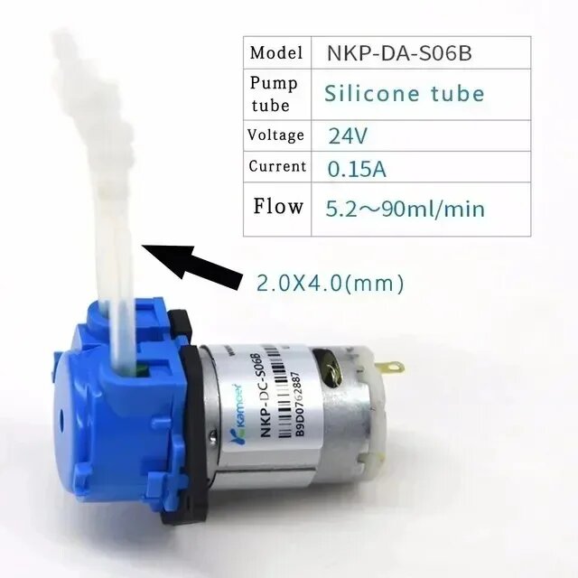 Дозирующий насос Kamoer NKP-DA-S06B 24V, Blue