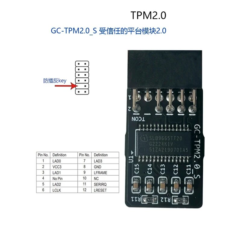 Модуль TPM2.0 WYORESY для Gigabyte