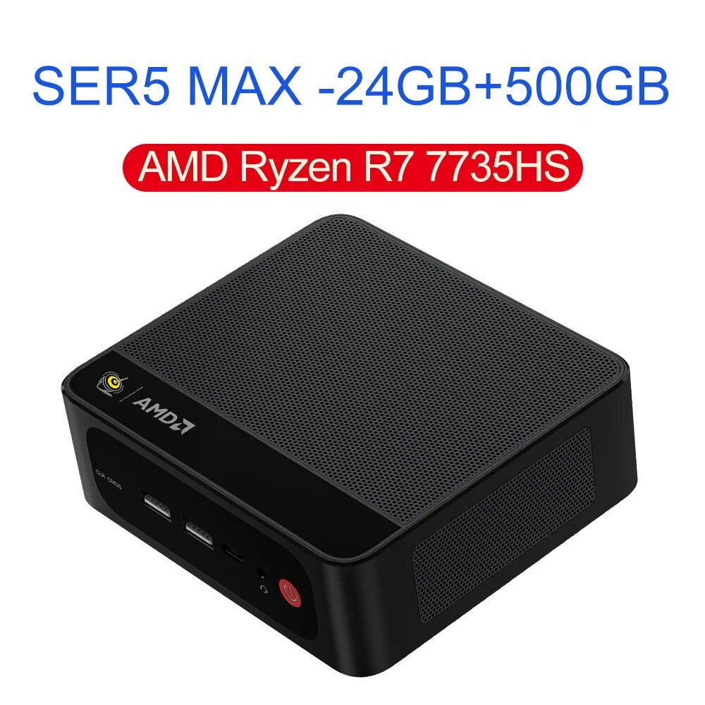 Мини-ПК Beelink SER5 Max AMD Ryzen7 6800U/7735HS 24 ГБ SSD 500 ГБ/1 ТБ 7735HS 24G500G