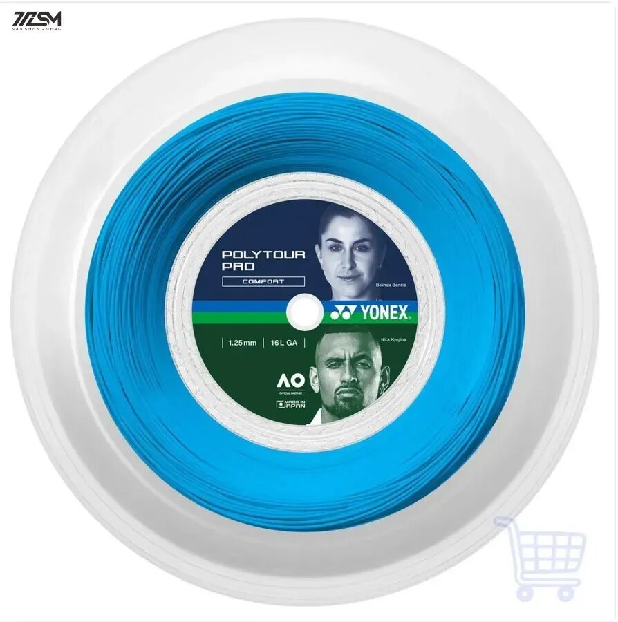 Струны для ракетки Yonex Poly Tour Pro, 12 м, полиэстер, синие, для теннисной ракетки