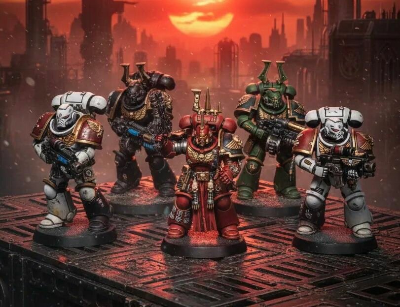 Миниатюра под покраску Космический Десантник v2 Легион Темного тысячелетия 4.5 см