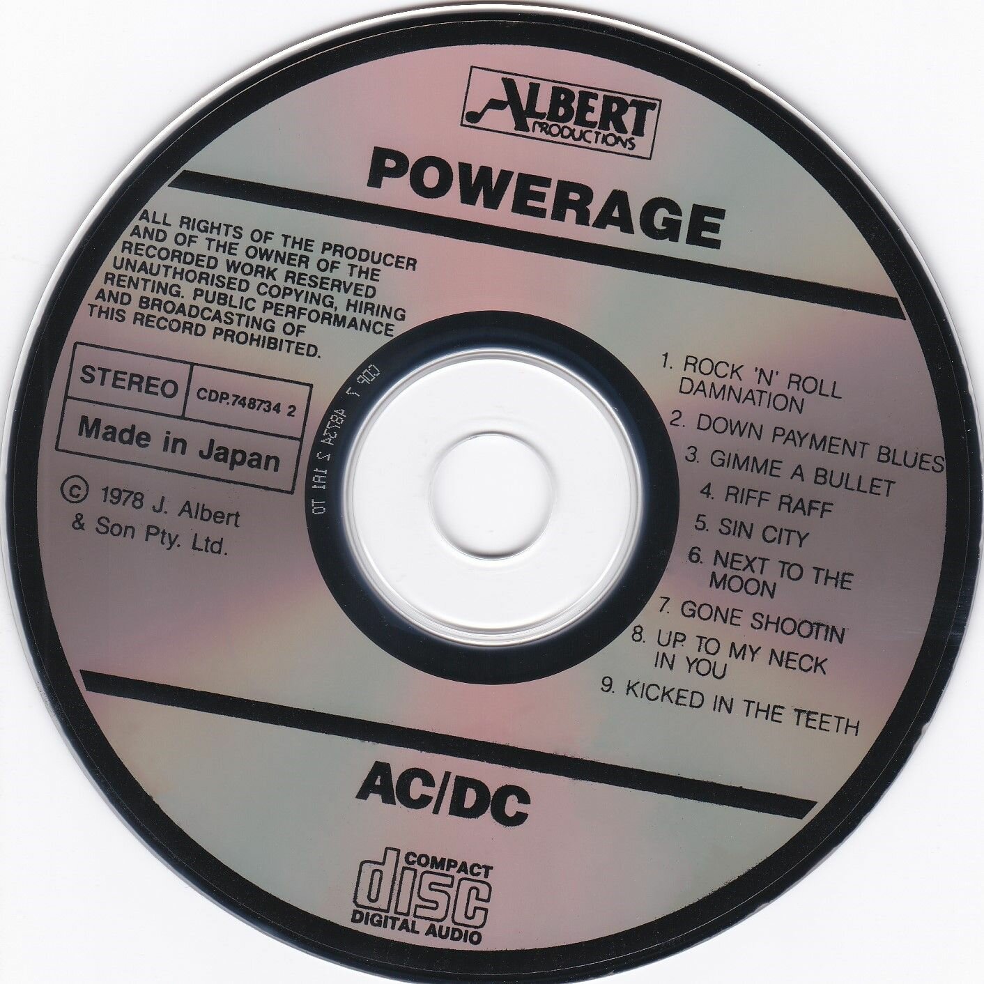 AC/DC - Powerage, 1978, 8-page, CD-Аудио — фото 1