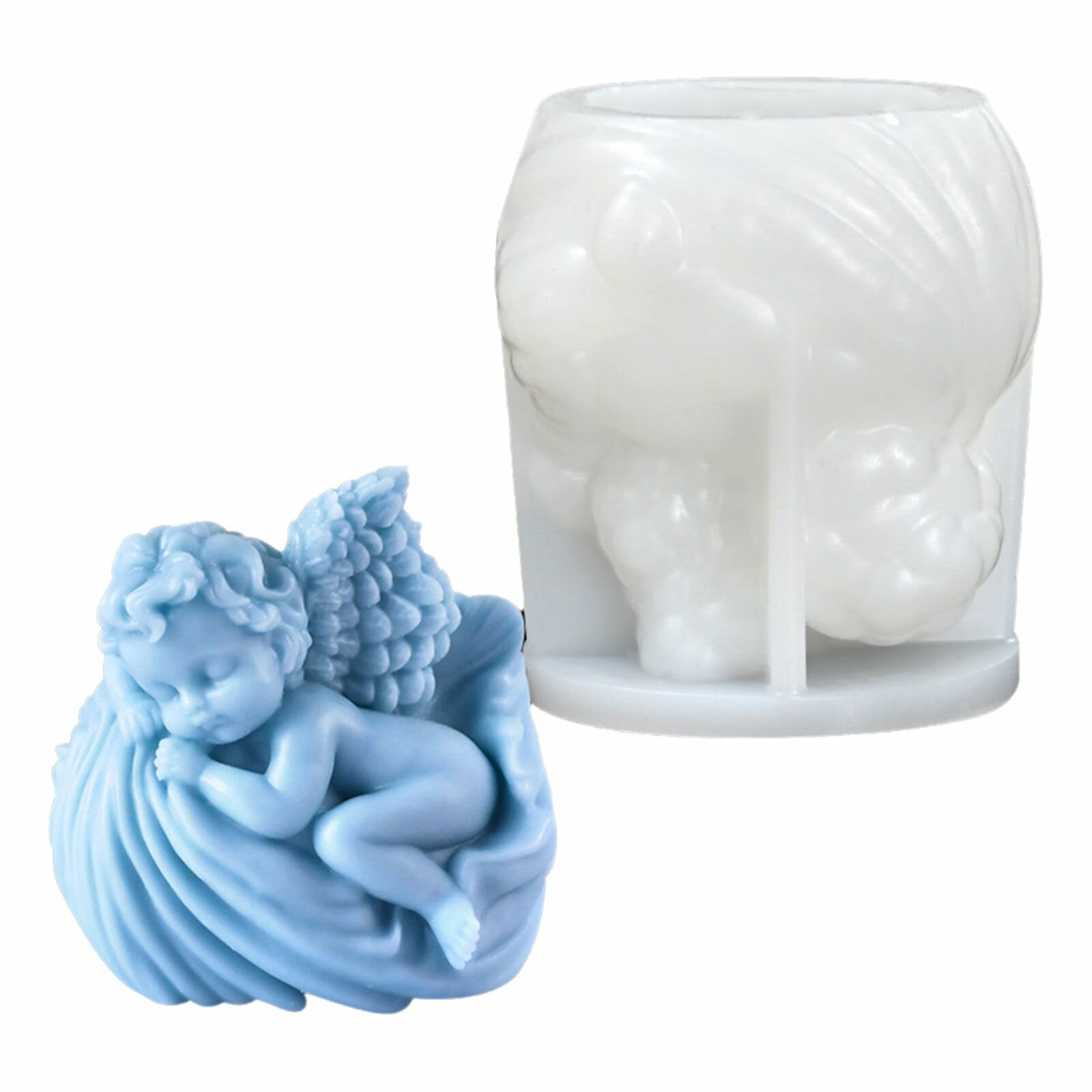 Формы для свечей из силикона в виде фигурки крылатой девочки эпоксидной смолы