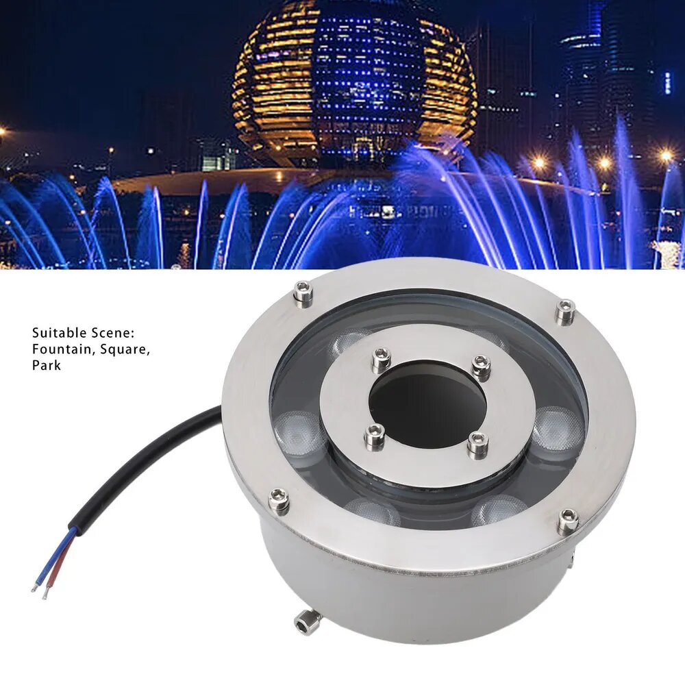 Фонтан садовый LED для пруда 12V с подсветкой и защитой IP68 — фото 1