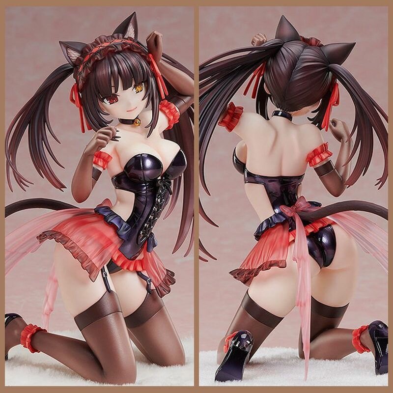 Аниме фигурка Куруми Токисаки, Рандеву с жизнью Date A Live, в красном платье 18 см, интерьерная кукла