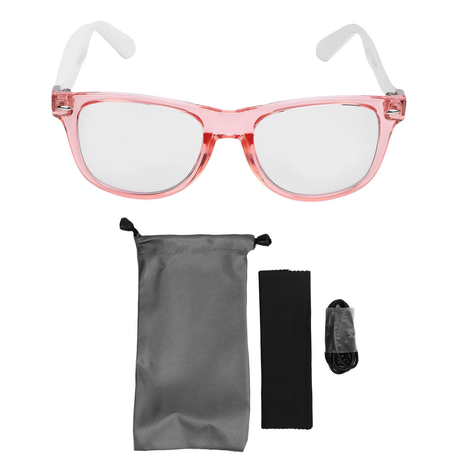Умные очки BT Eyeglasses с дизайном открытого уха, чистый звук, Голосовой вызов по Bluetooth для вождения, рыбалки, прослушивания музыки, Розовые