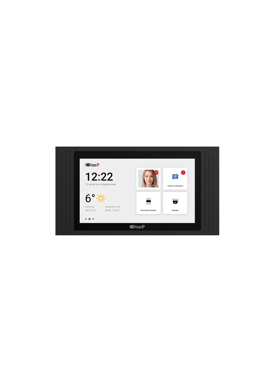 Вызывная панель "BAS-IP AT-07L", 7", сенсорный LCD-экран, черная