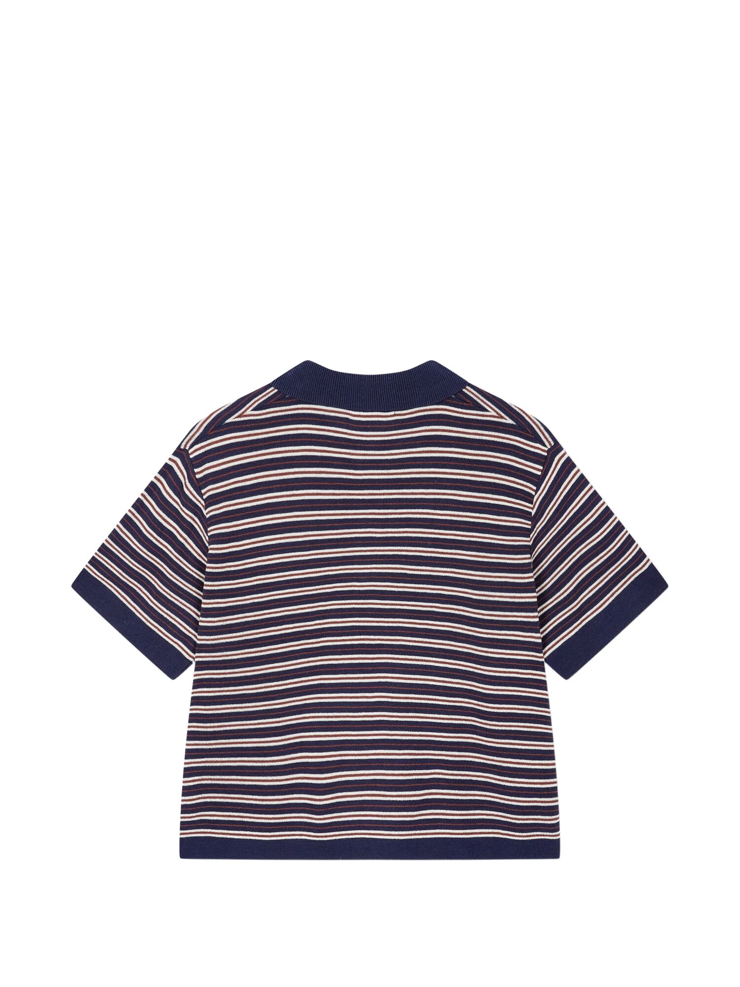 Топ STUDIO TOMBOY Striped short sleeve knitted top, размер OneSize, синий — фото 1
