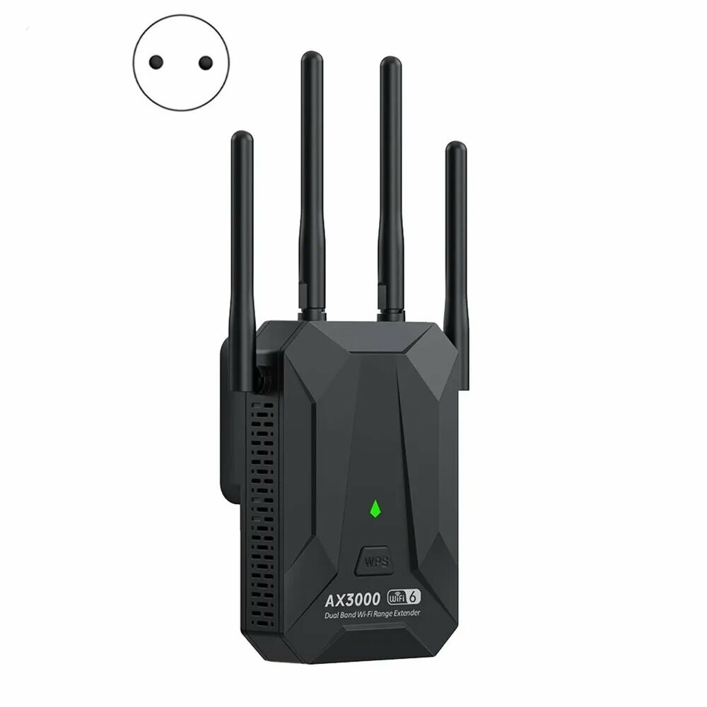 Двухдиапазонный Беспроводной Повторитель WiFi6 Со Скоростью 3000 Мбит/С, 2,4 ГГц, 5 ГГц, Вилка ЕС