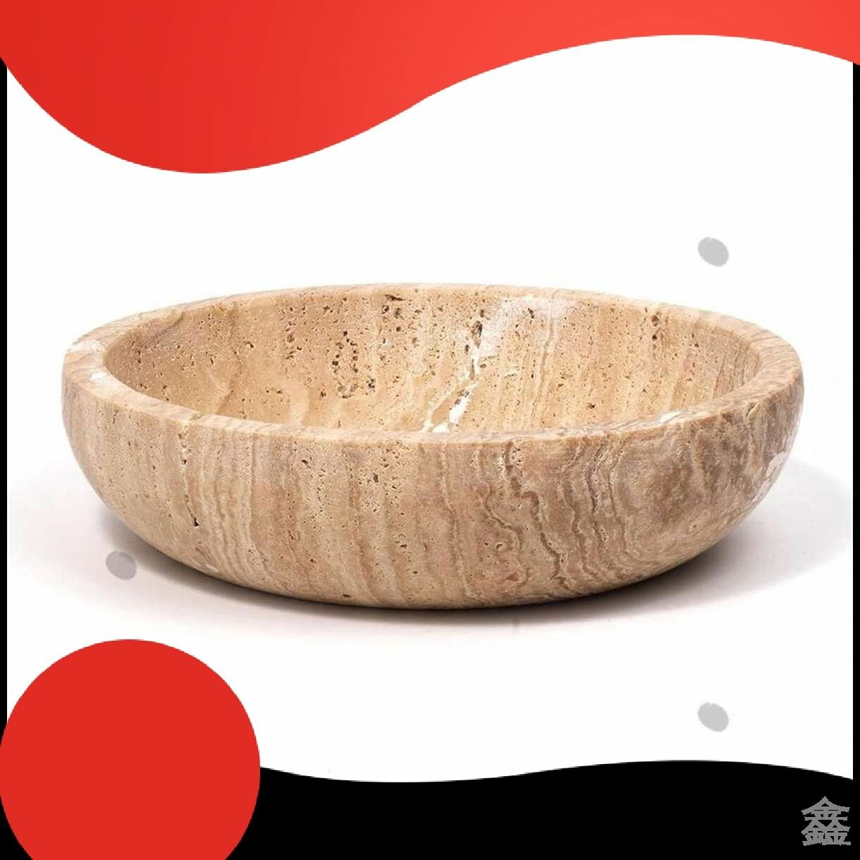 Эксклюзивная чаша из травертина, признанная главным трендом 2025 года для современного домашнего декора