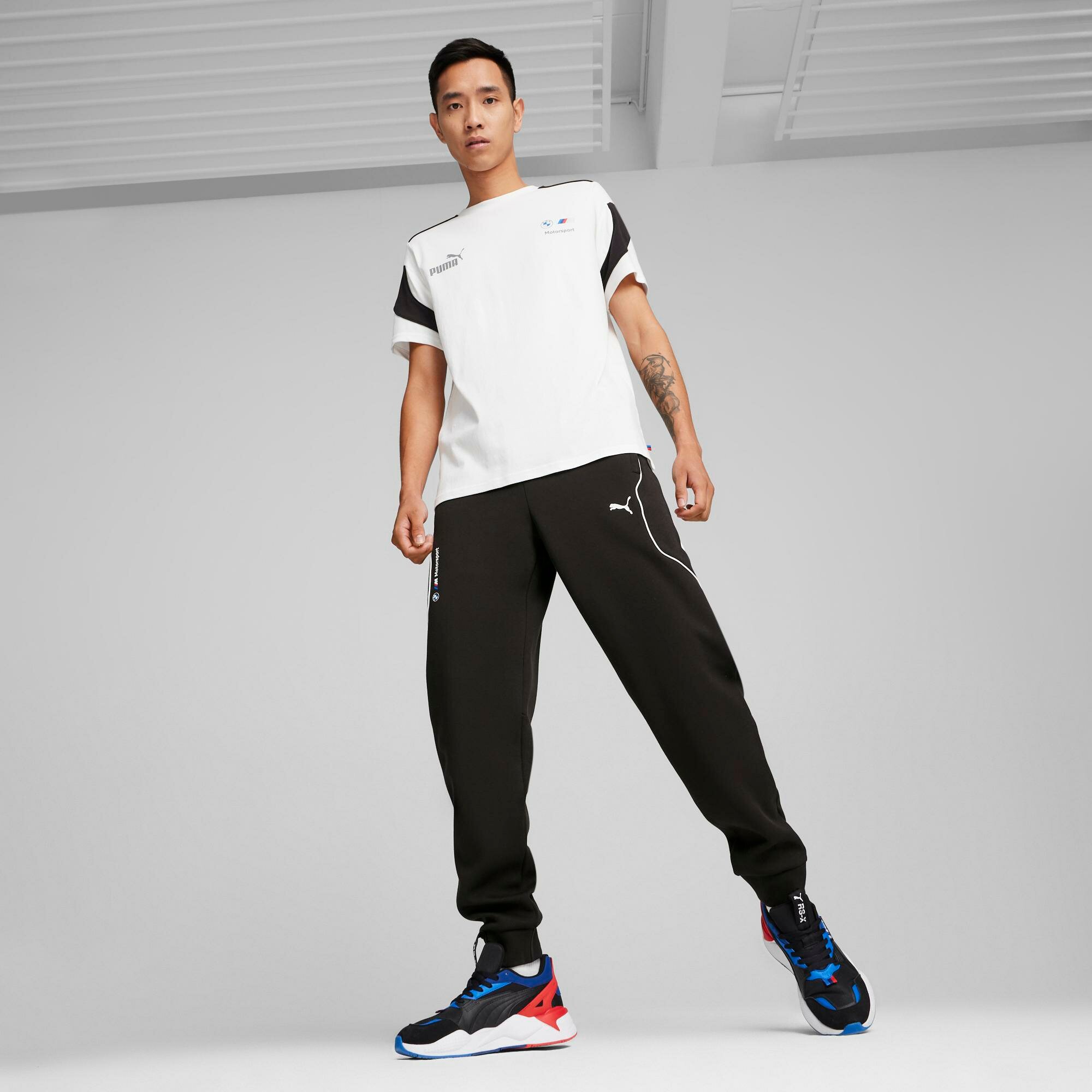 Брюки PUMA BMW MMS Sweat Pants, reg/cc, размер M, черный графит — фото 1