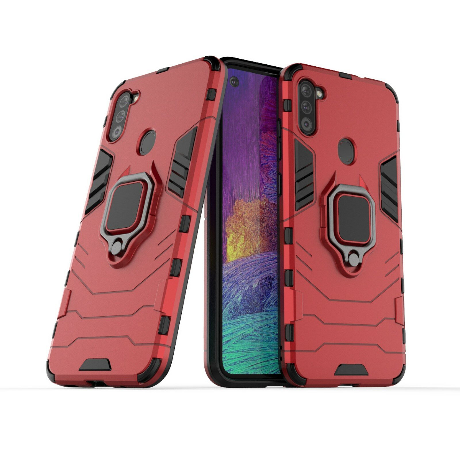 Чехол-бампер MyPads для Samsung Galaxy A11 SM-A115F (2020) противоударный красный