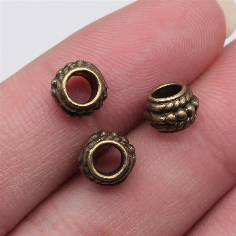 Бусины-разделители бронзовые 8x8x5mm