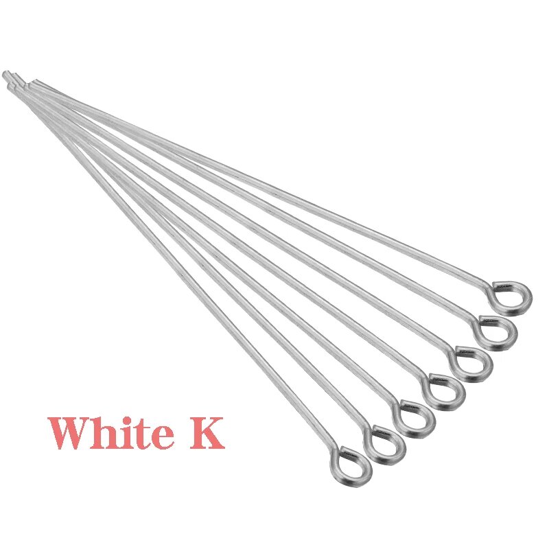 Белые White K гвоздики для ювелирных изделий 0.7x70mm