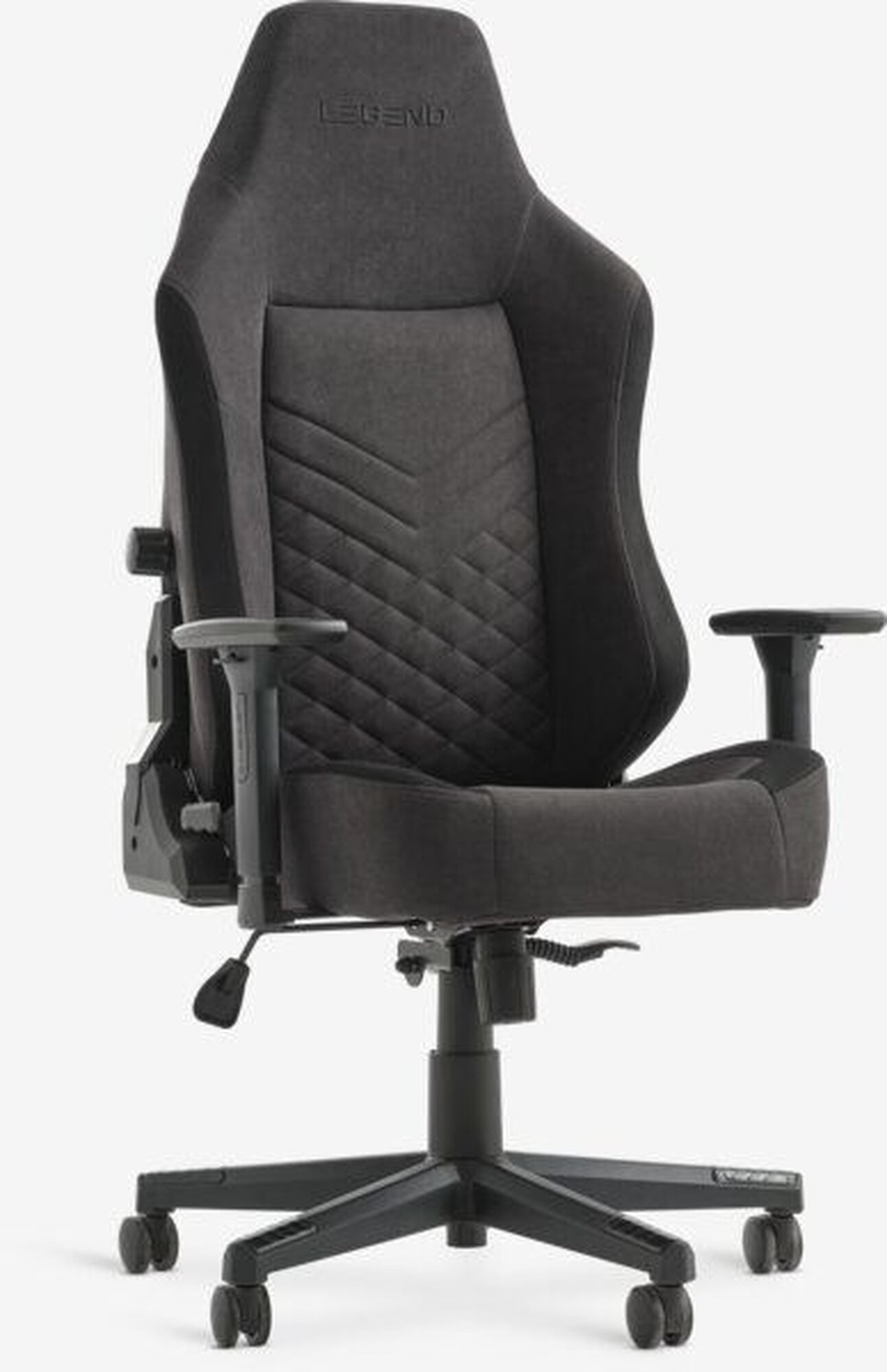 Игровое кресло Jysk ABILDAA цвет темно-серый, ткань Ш70 x В124-133 x Г70 см.