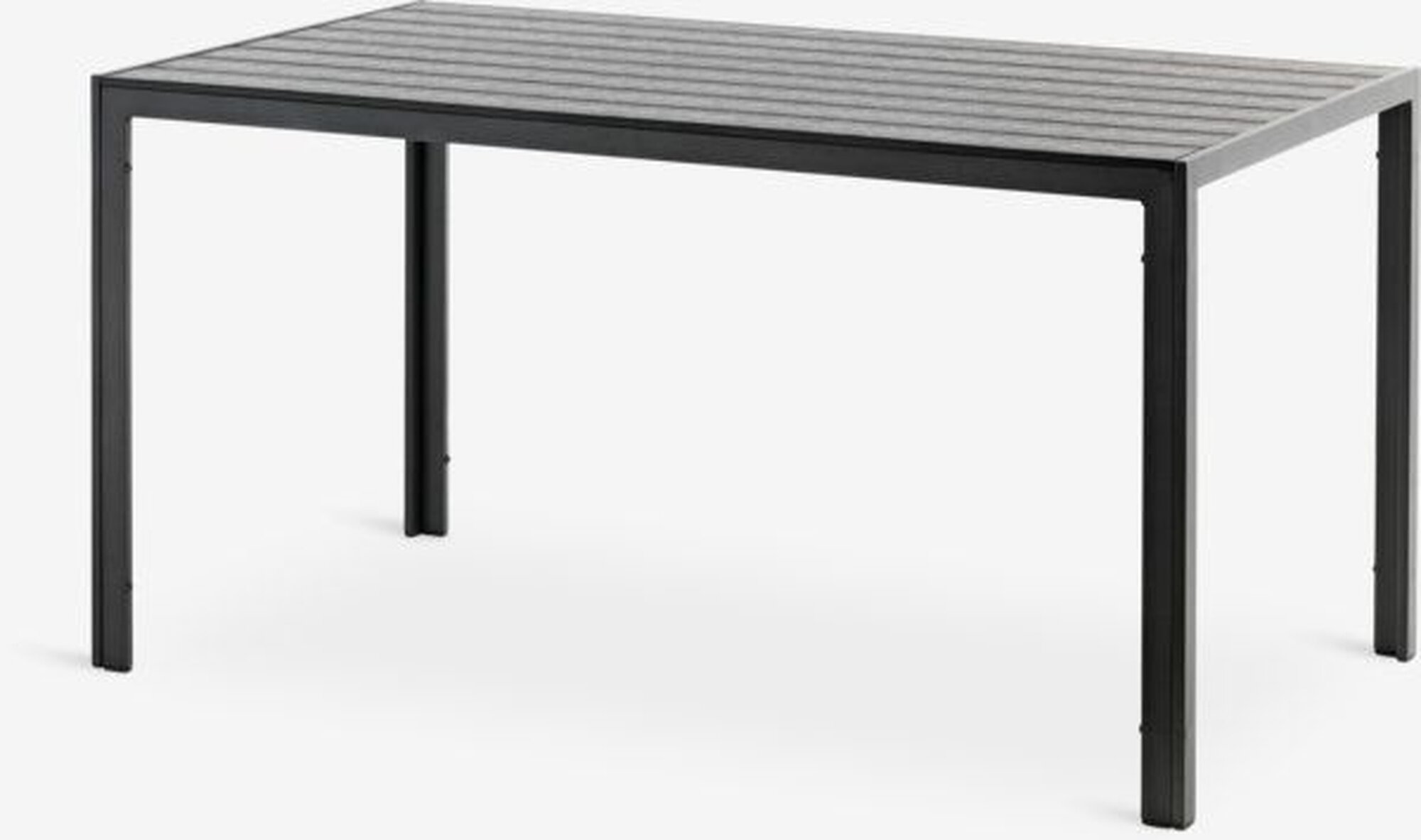 Садовый стол из искусственного дерева Jysk JERSORE , цвет черный 80 x 140 x 74 см.