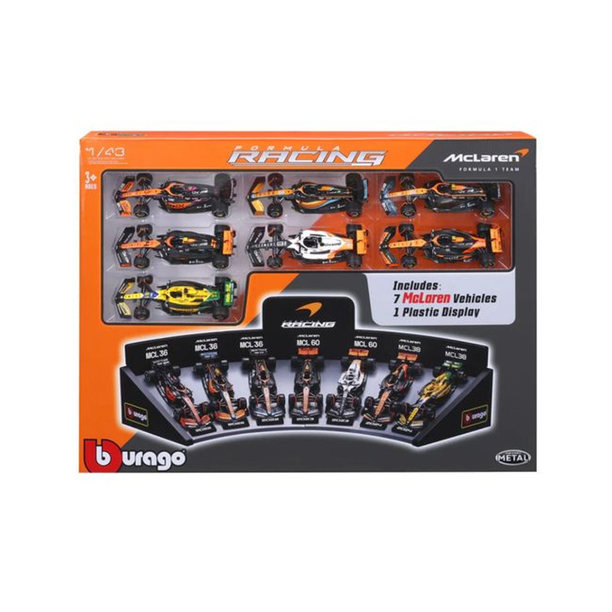 Игрушечный транспорт Bburago- Подарочный набор Formula 1 McLaren, 1:43 - B18-38169