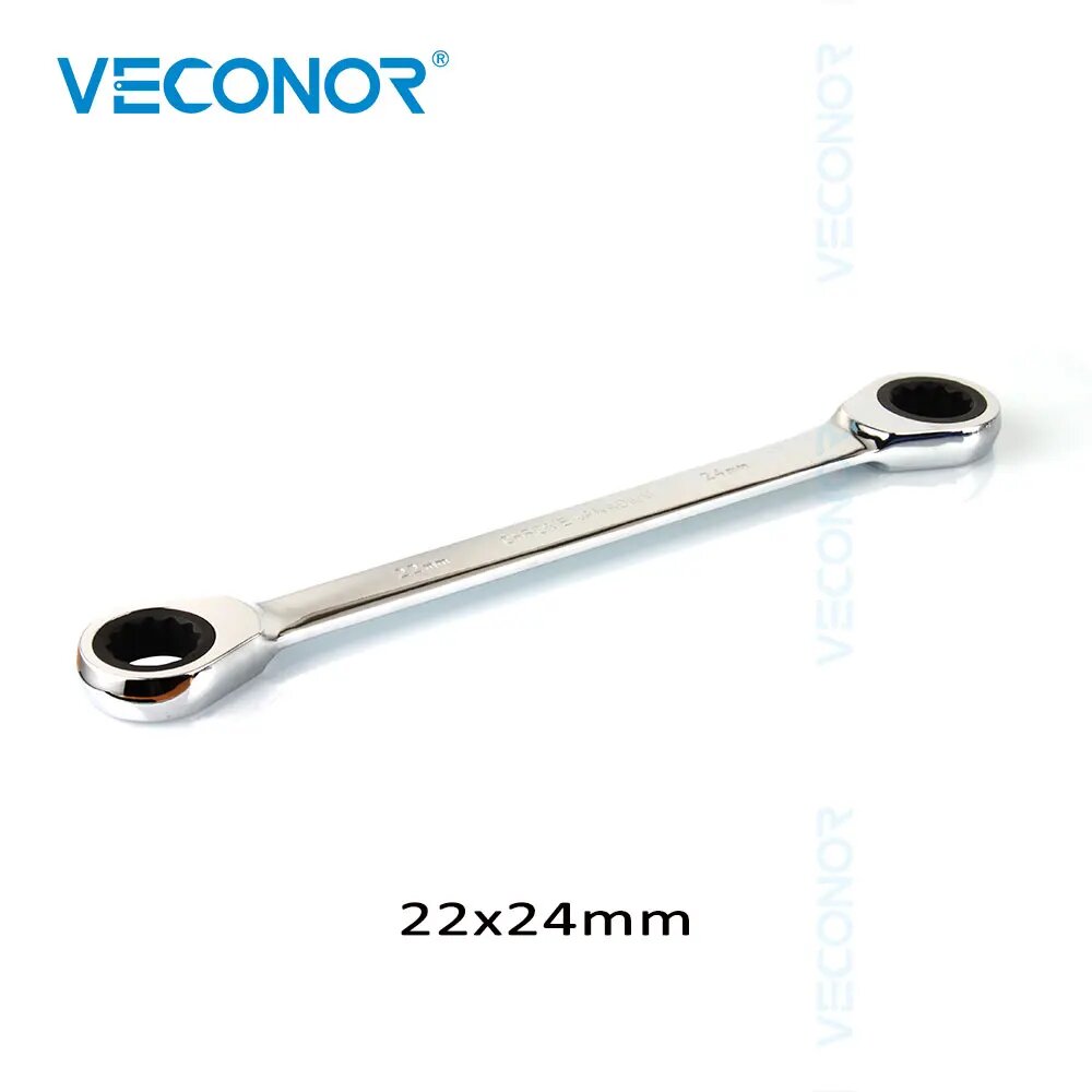 Двусторонний хромованадиевый гаечный ключ VECONOR 9-24 мм 22x24mm