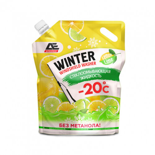 Жидкость для стеклоомывателя зимняя Autoexpress -20С, лимон, 3 л, AE-1021