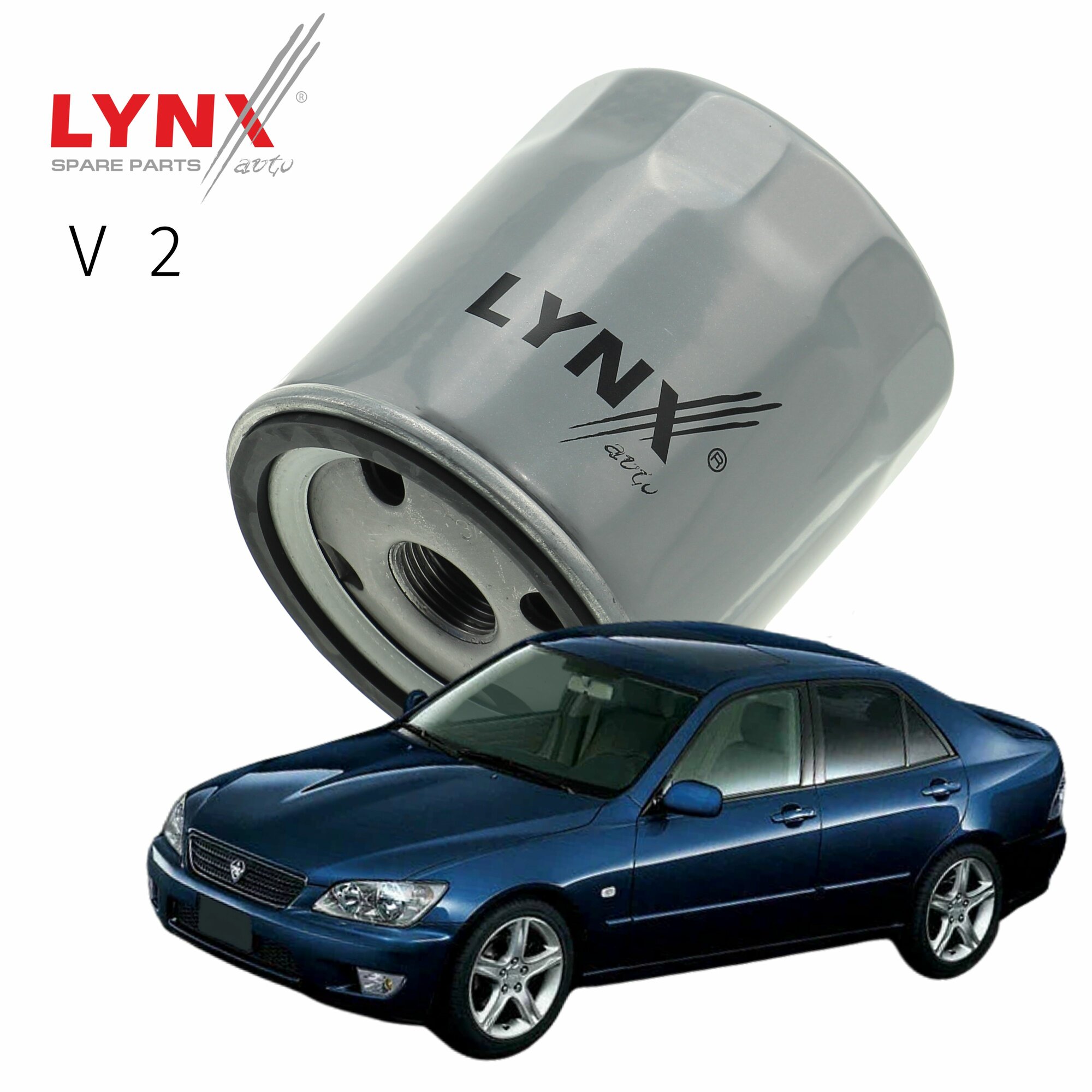 Фильтр масляный Toyota Altezza (1) / Тойота Альтеза 1998 1999 2000 2001 2002 2003 2004 2005 V2 1G-FE / 1шт LYNXauto
