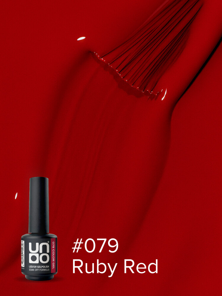 Гель-лак UNO "Ruby Red" №079, для ногтей, глянцевый, полимеризация 120 сек, 8 г — фото 1