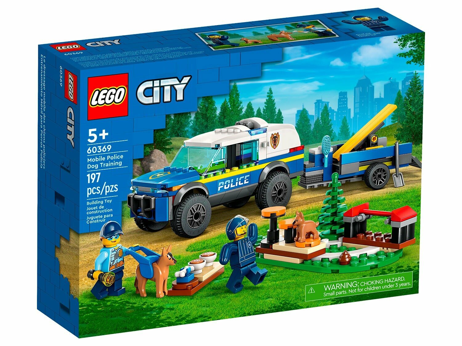 Конструктор LEGO City 60369 Дрессировка полицейской собаки на выезде, 197 дет.