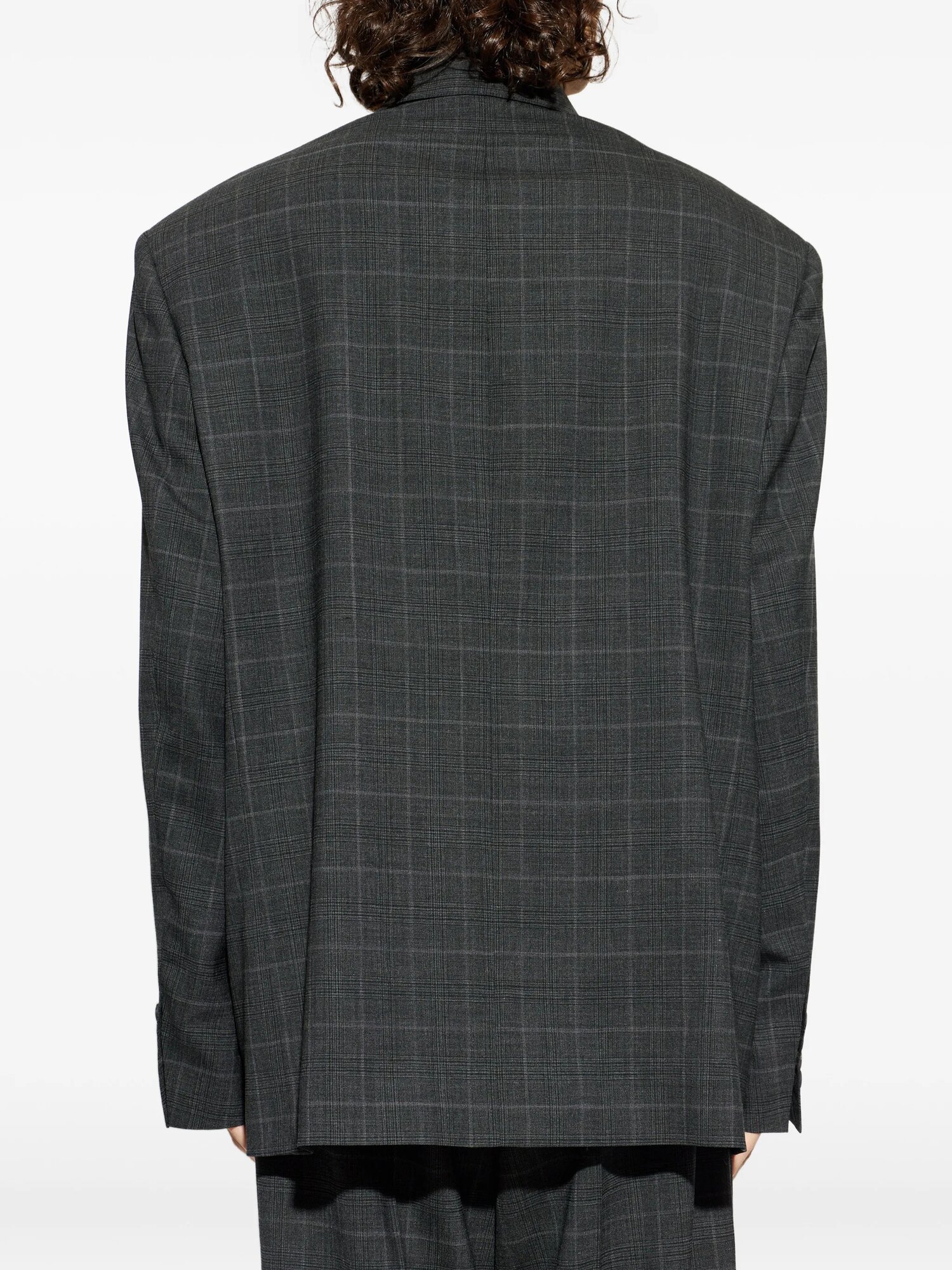 Куртка BALENCIAGA Check jacket, размер 48, grey — фото 1