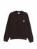 Толстовка LACOSTE Logo-patch crew-neck sweatshirt, размер S, , коричневый