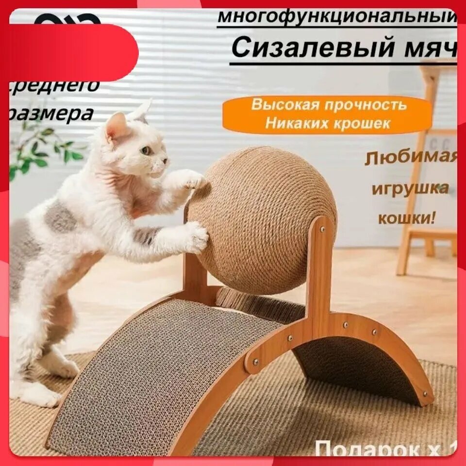 Эксклюзивное беговое колесо для маленьких кошек, дополненное когтеточкой и шаром