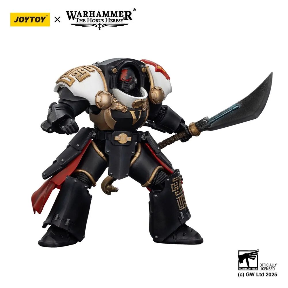 Подарочная модель JOYTOY Warhammer The Horus Heresy1:18 White Scars Ebon Keshig Terminator 1 with Power Glaive