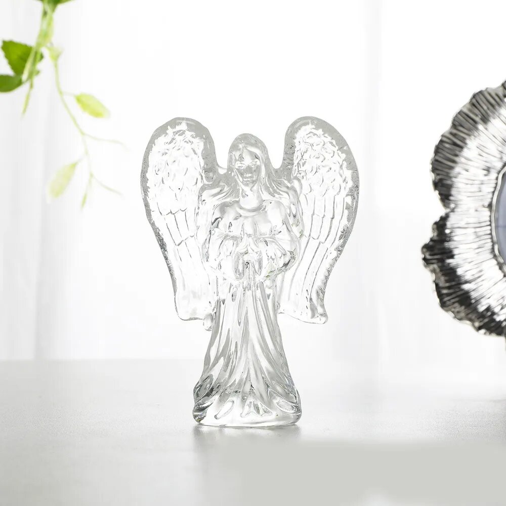 Ангельская Статуэтка Из Хрусталя В Forme Маленького Ангела Для Украшения Дома 10.00X7.00X2.50Cm