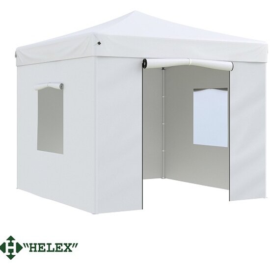 Тент садовый Helex быстросборный с боковыми стенками 9 кв. м белый 4330