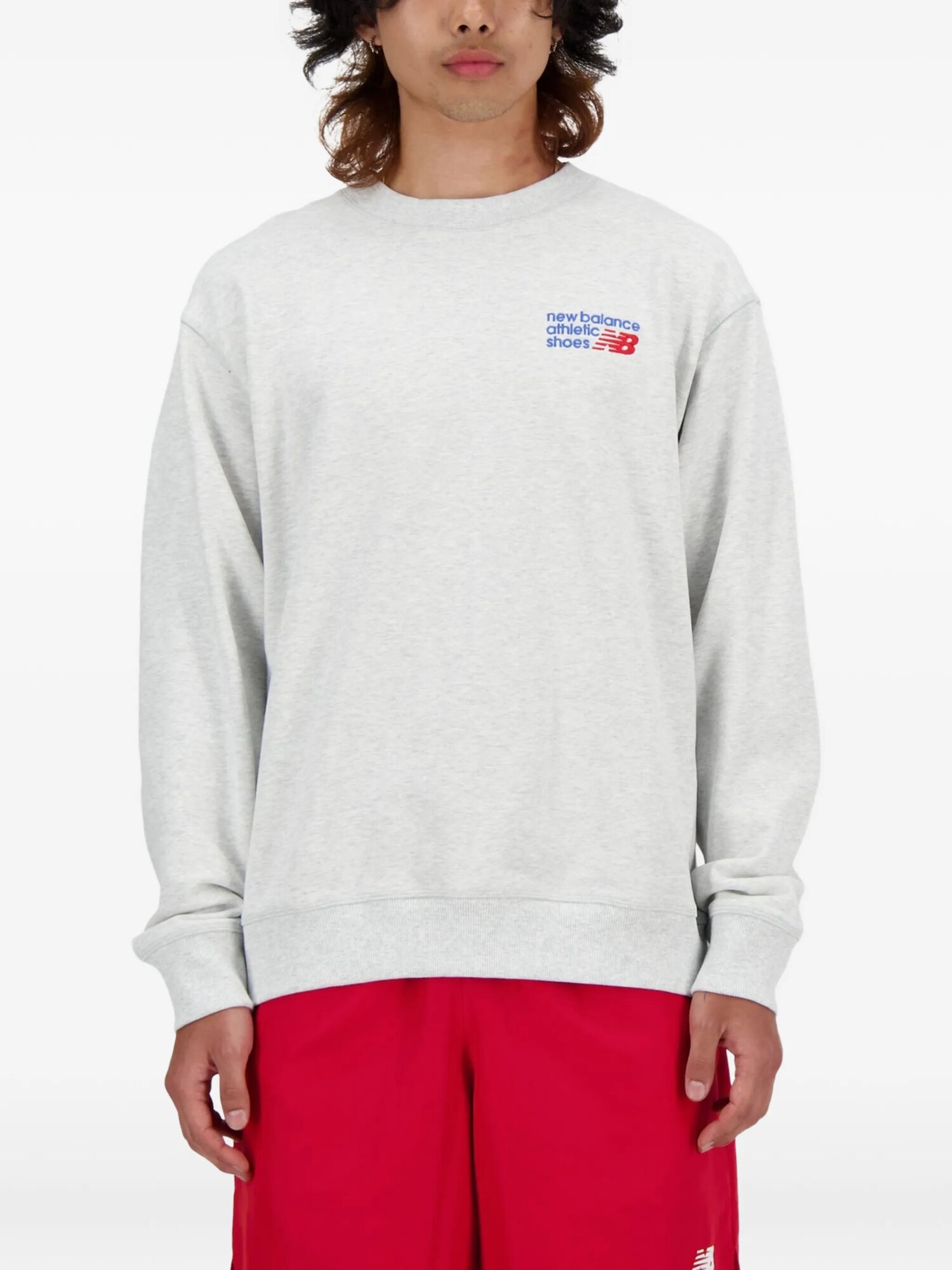 Худи New Balance, размер S, , серый
