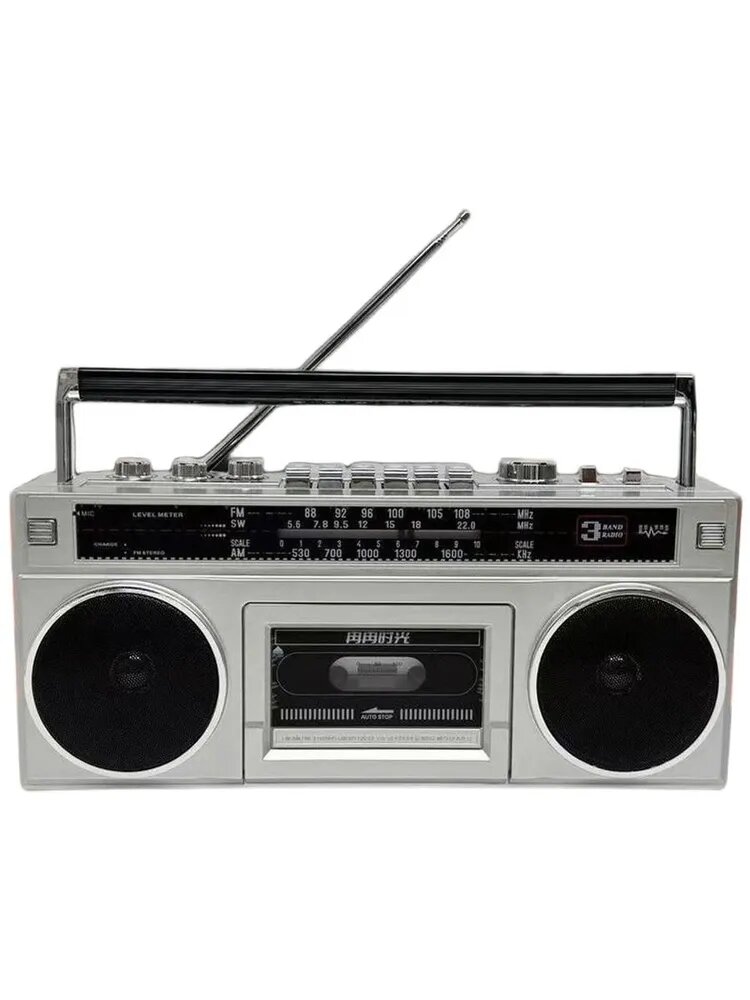 Ретро-стереокассетный магнитофон, FM-радио, поддержка Bluetooth / USB / TF карт памяти