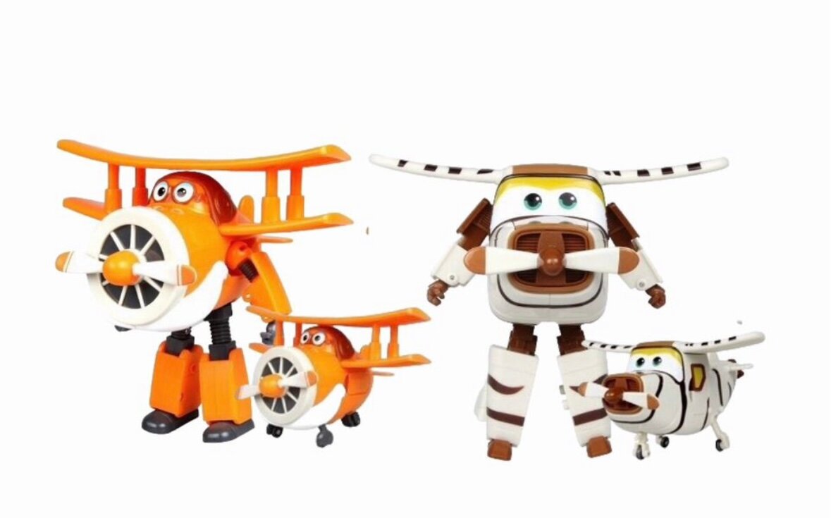 Super Wings Трансформеры Дедушка Альберт и Белло Супер Крылья 12,5 см