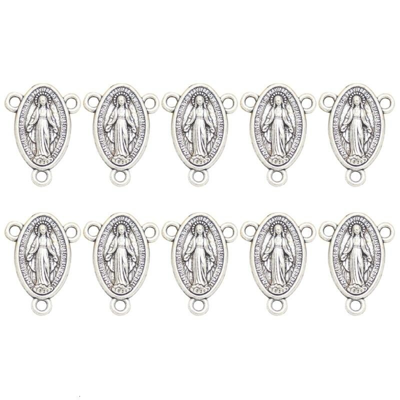 Медальон «Дева Мария» винтажный овальный, B